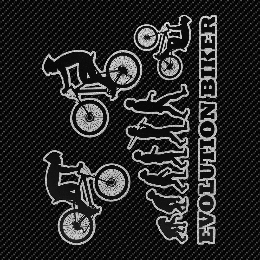 Adesivi Stickers Evolution Biker 10 x 12 cm - Quattroerre